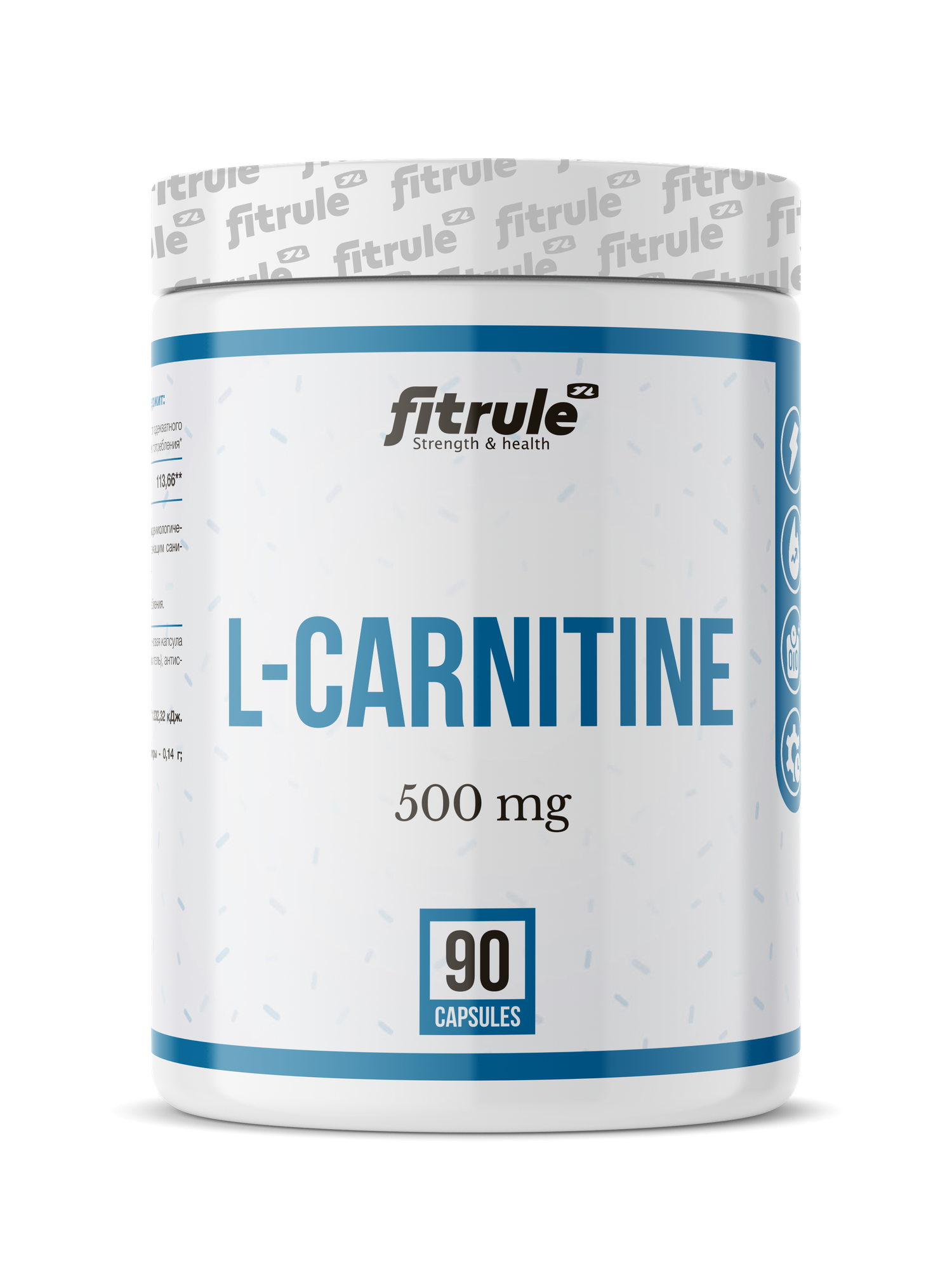 "Fitrule L-Carnitine 500mg 90 caps" - Жиросжигатель 500мг, 90капсул