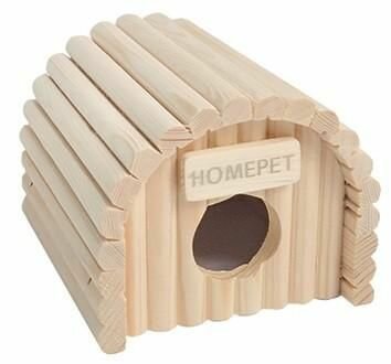 HOMEPET Домик для грызунов ракушка деревянный 12,5 см х 13 см х 10,5 см