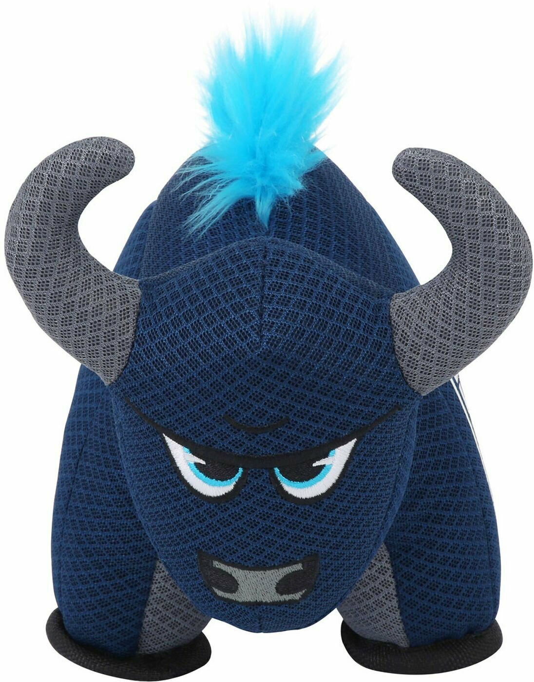 Игрушка для собак Joyser Mightus Бык Bully, с пищалкой, M/L, синий, 27 см