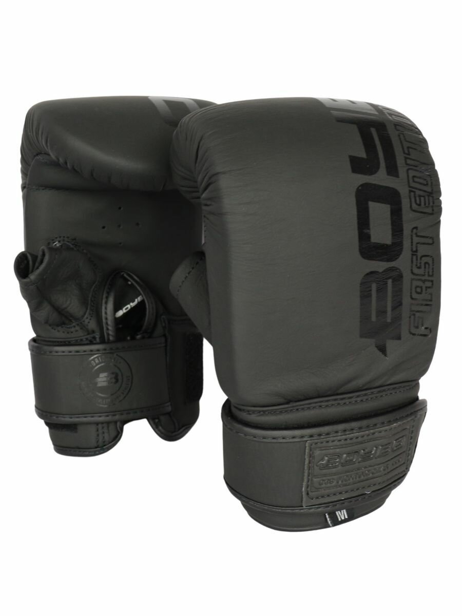 Перчатки снарядные Boybo First Edition, натуральная кожа, чёрные, S