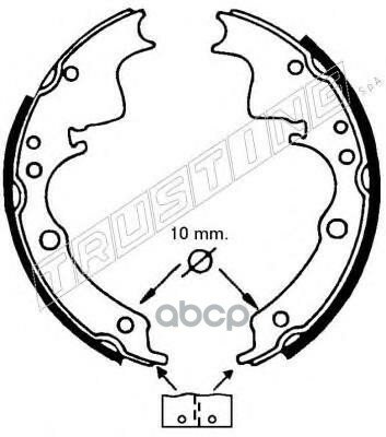 К-т бараб. тормоз. колодок IVECO 2,5 30.7,32.8 86-90 /ALFA ROMEO 30/32 82- Trusting арт. 040118