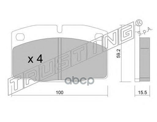 К-т дисков. тормоз. колодок OPEL Кадет, Рекорд, Аскона П Trusting арт. 0460