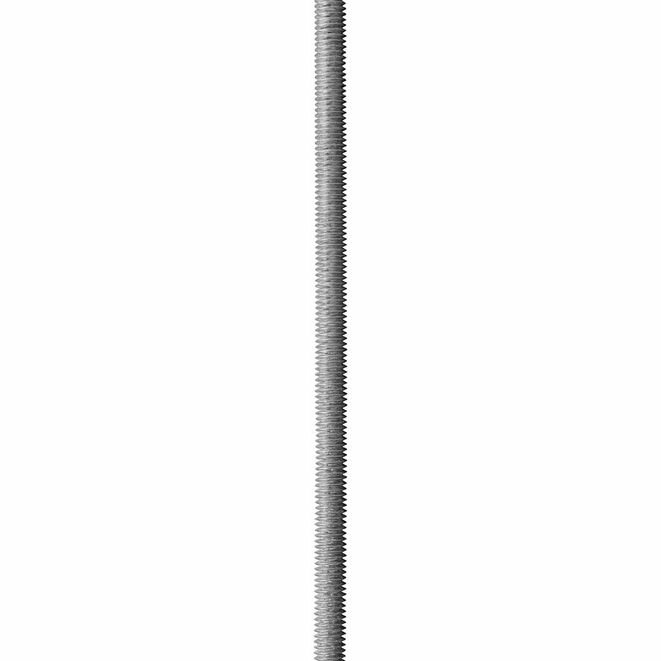 Шпилька резьбовая DIN 975, М16x2000, 1 шт, класс прочности 4.8, оцинкованная, ЗУБР 4-303350-16-2000