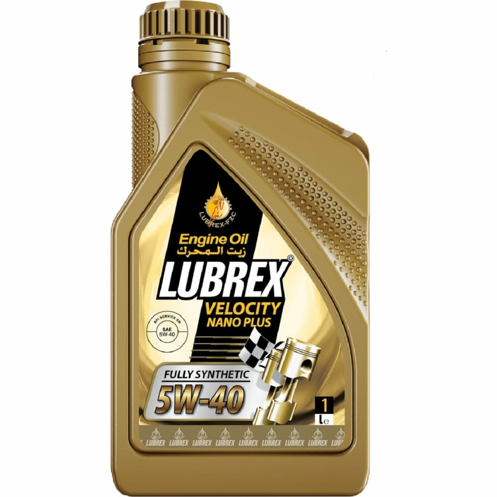 Синтетическое моторное масло LUBREX Velocity Nano Plus 5W-40 легковых автомобилей, API SN, ACEA A3/B4, термостойкость