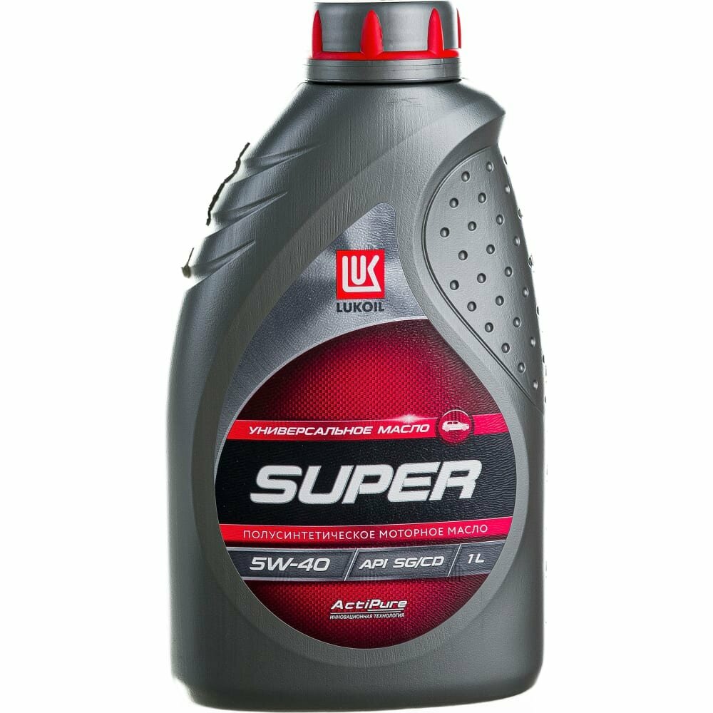 Моторное масло Лукойл супер полусинтетическое SAE 5W-40, API SG/CD, 1 л 3471798