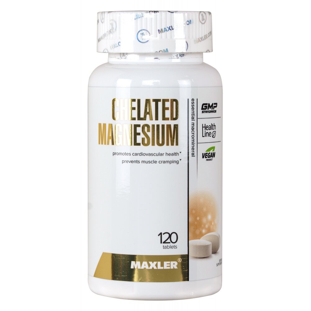 Maxler USA Chelated Magnesium, 120 таблеток