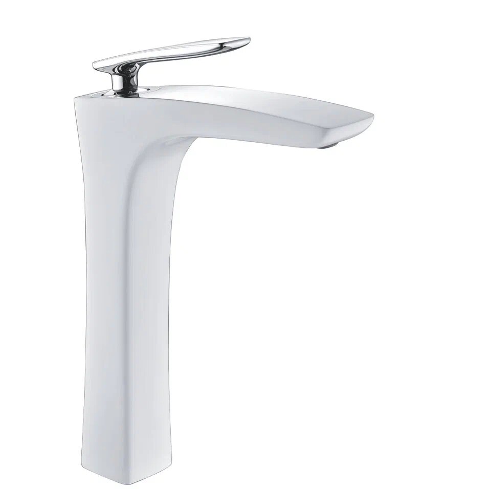 Смеситель для раковины высокий Rose R27F R2UC71SR1FWA, белый/хром