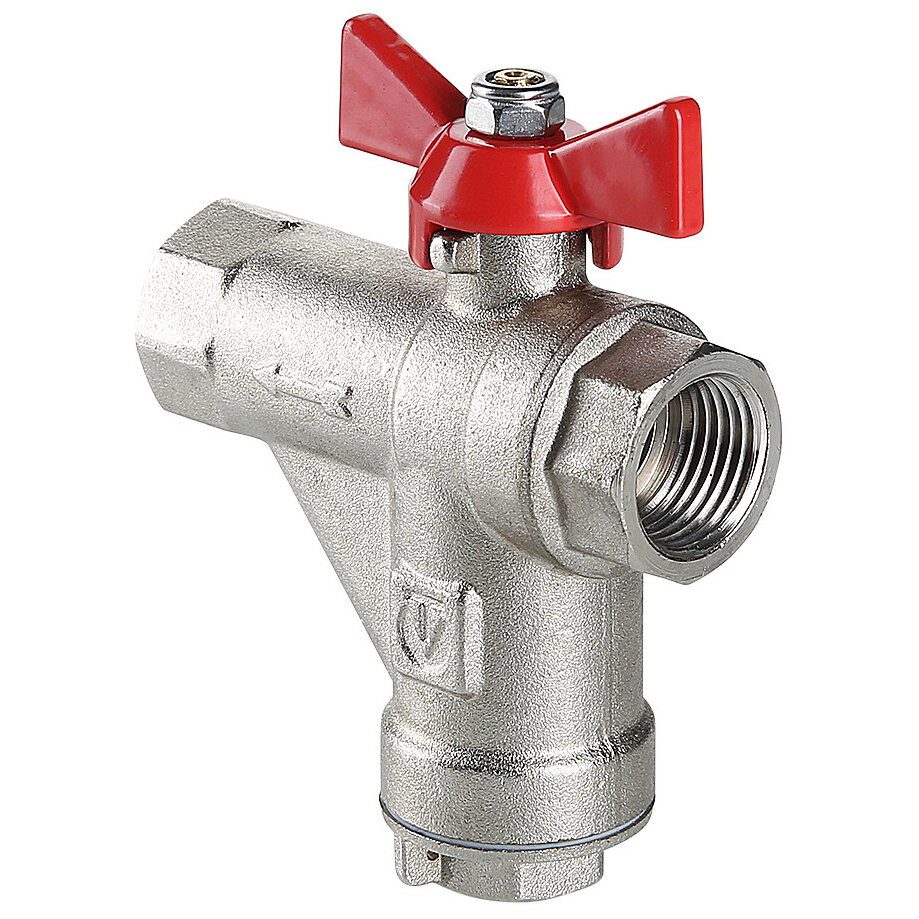 Кран VALTEC c прямым фильтром 3/4"ВВ бабочка VT.294. N.05