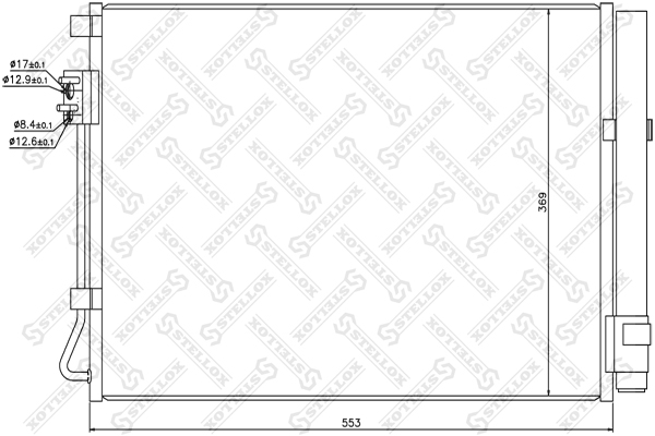 Радиатор кондиционера Hyundai Solaris Stellox 10-45714-SX