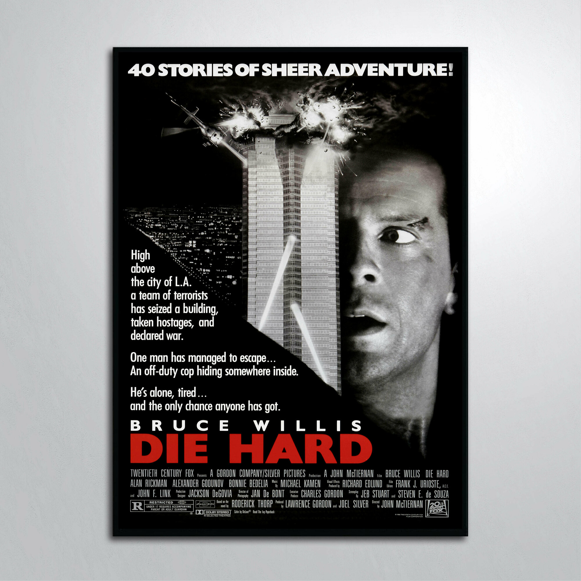 Постер без рамы/Крепкий орешек Брюс Уиллис Алан Рикман Плакат Die Hard (А2/420х594)