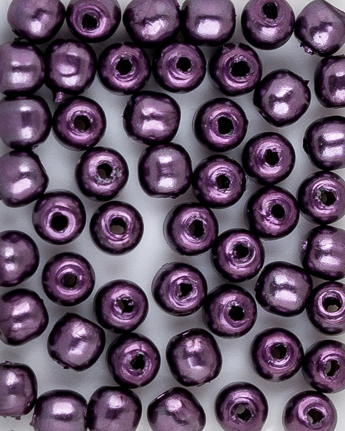 Стеклянные чешские бусины с покрытием под жемчуг, 2 мм, цвет Shiny Eggplant, 50 шт.