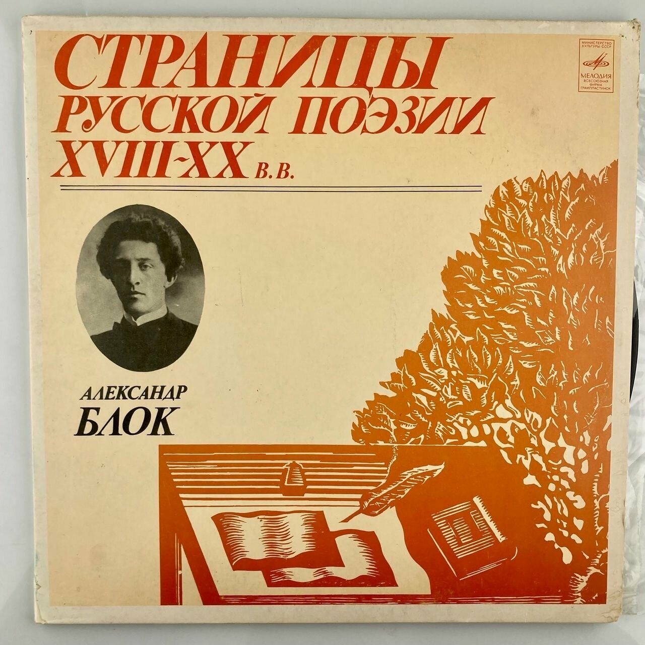 Страницы Русской поэзии- Александр Блок/ винтажная виниловая пластинка / LP / Винил