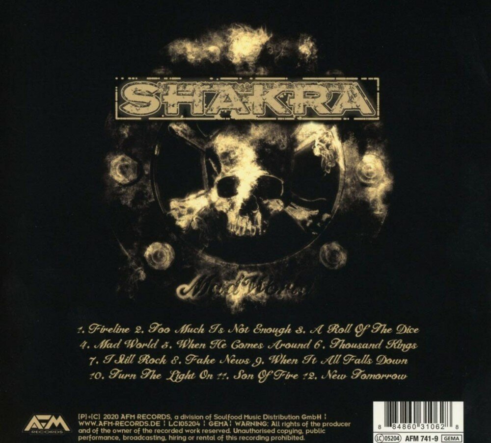 Shakra. Mad World (CD) (СД диск, CD Box, Россия, Fono LTD, Рок и Альтернатива) — фото 1