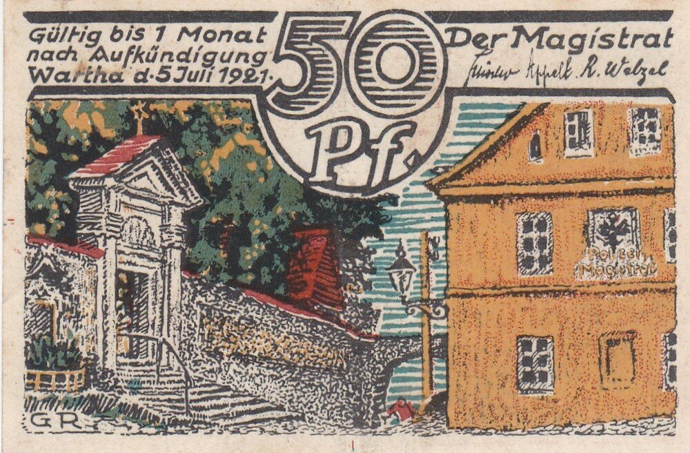 Германия (Веймарская Республика) Варта 50 пфеннигов 1921 г. (№5)