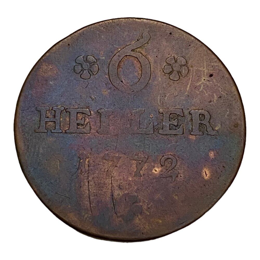 Германия, Гессен-Кассель 6 геллеров 1772 г.