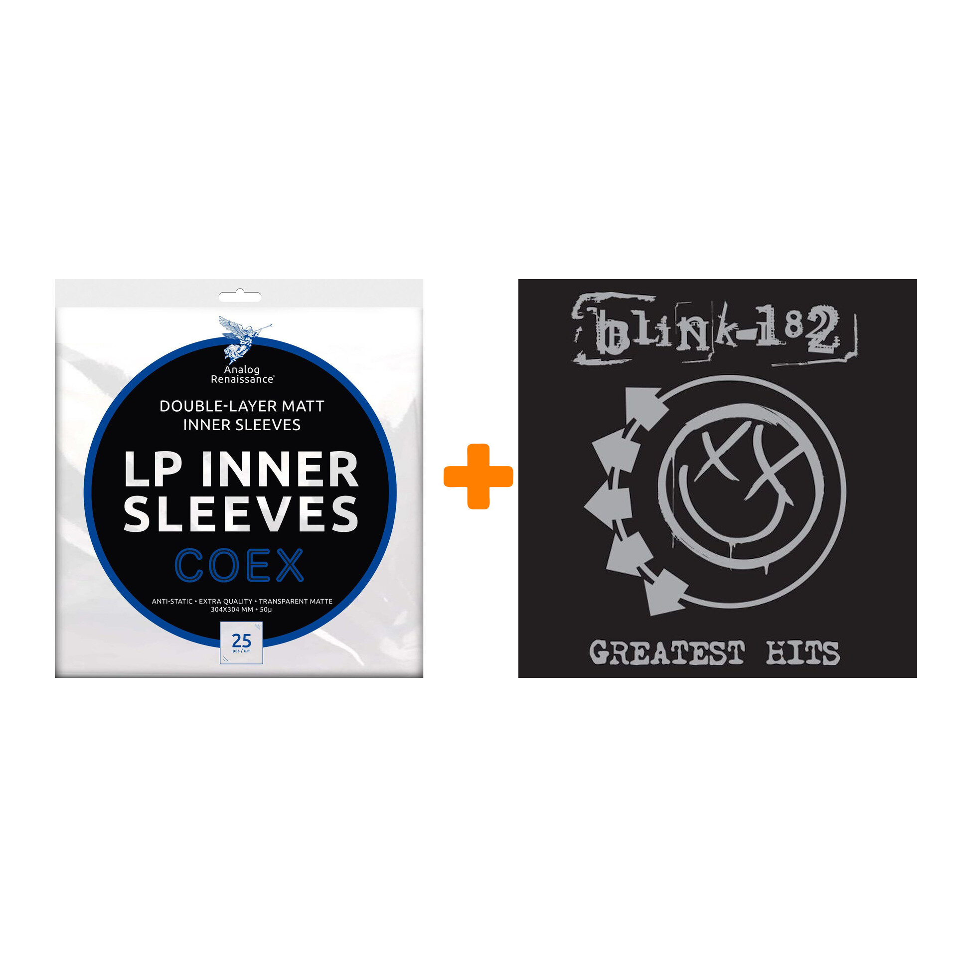BLINK 182 Greatest Hits 2LP + Конверты внутренние COEX для грампластинок 12" 25шт Набор