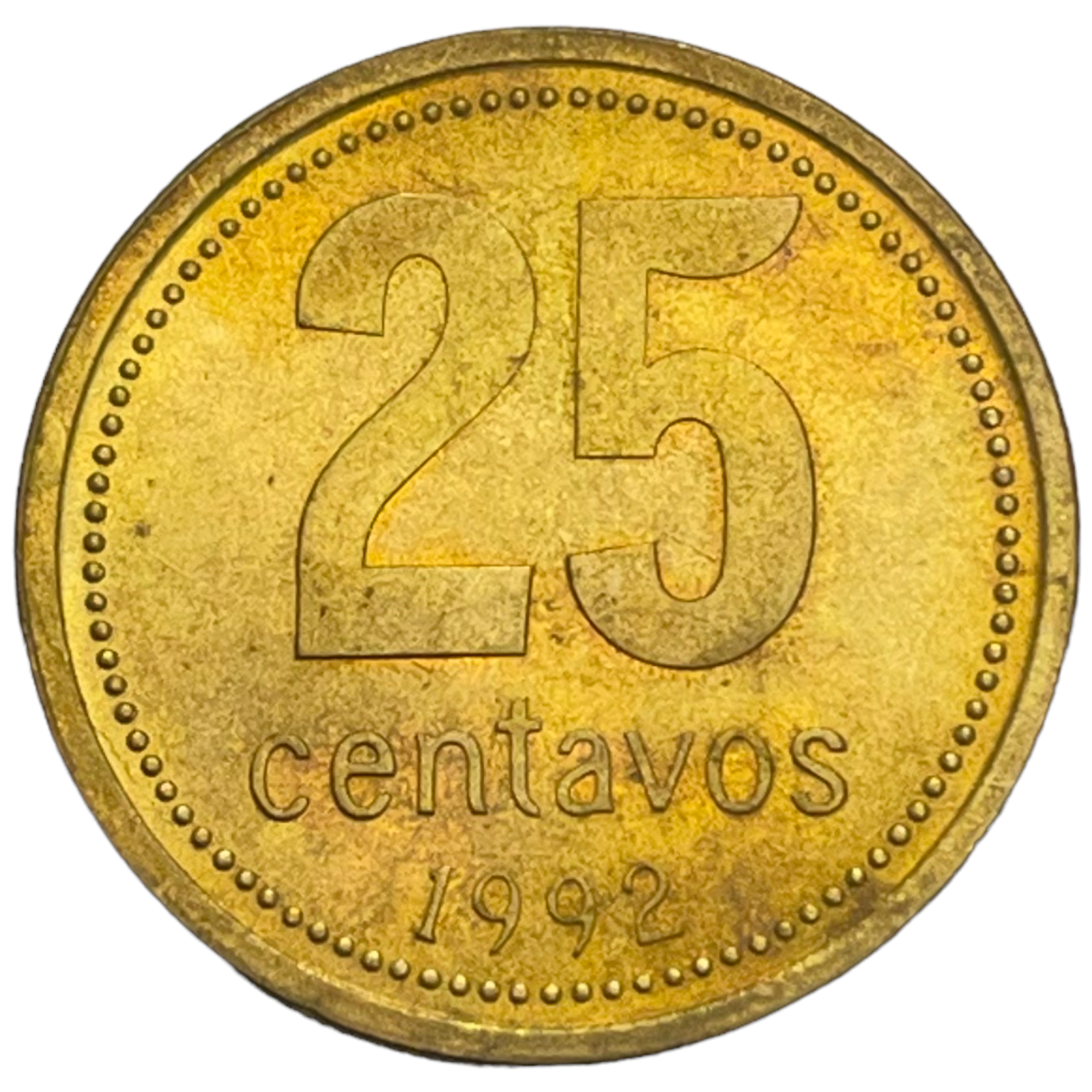 Аргентина 25 сентаво 1992 г. (2)