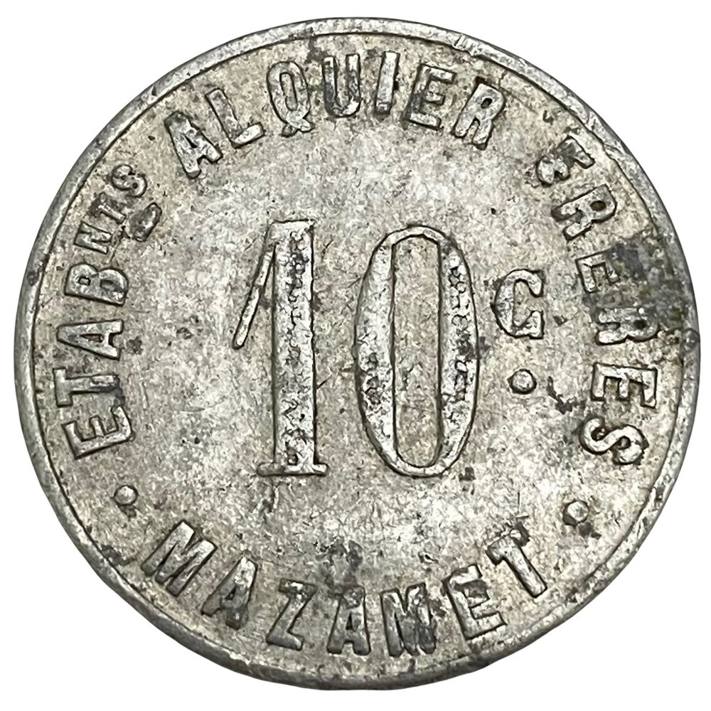 Франция, Мазаме 10 сантимов 1922 г.