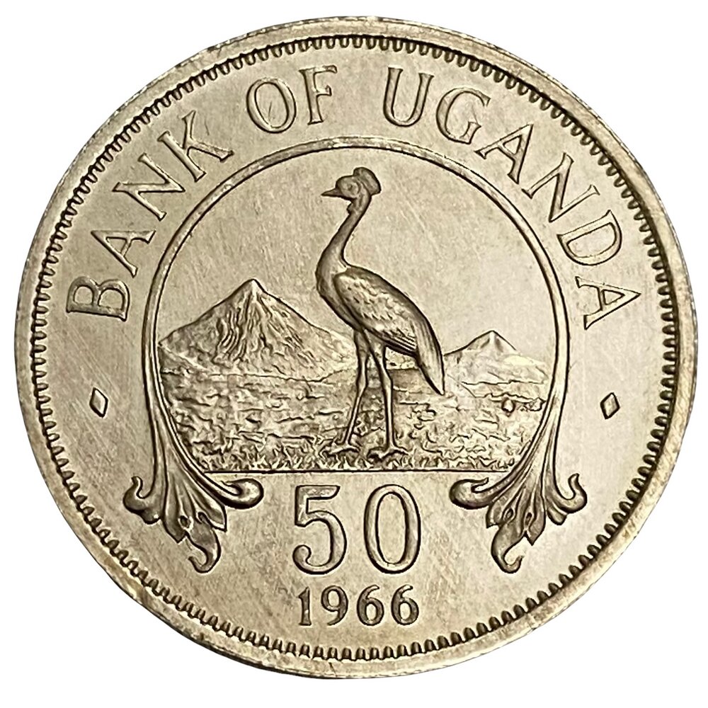 Уганда 50 центов 1966 г. (Proof)