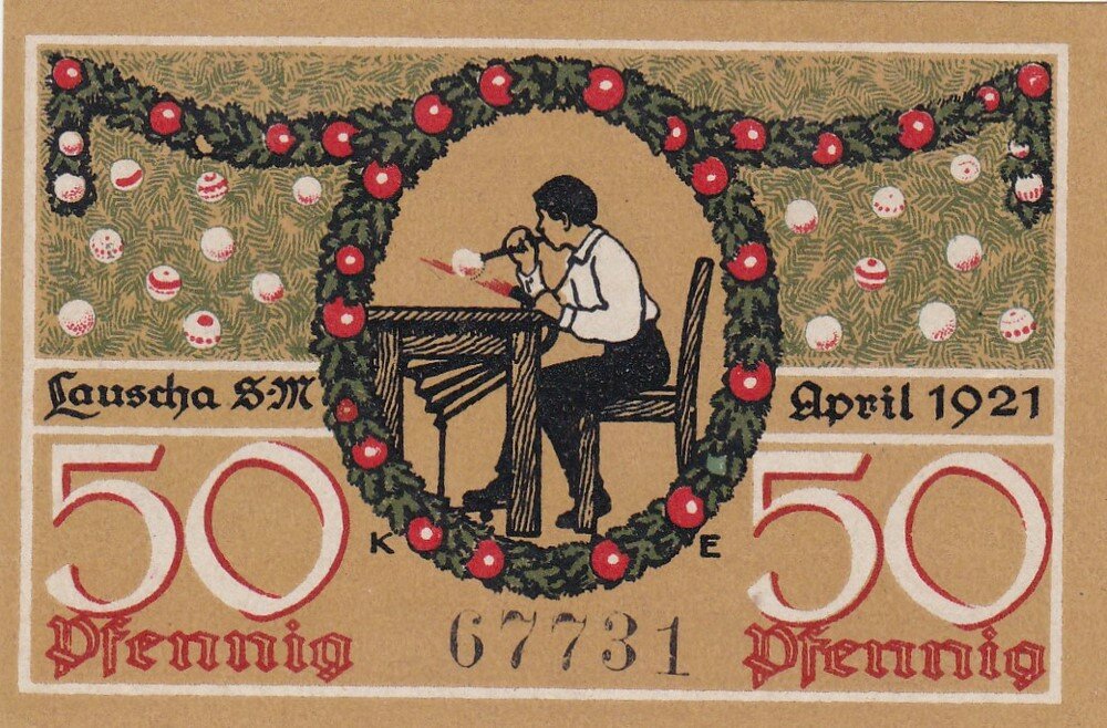 Германия (Веймарская Республика) Лауша 50 пфеннигов 1921 г.