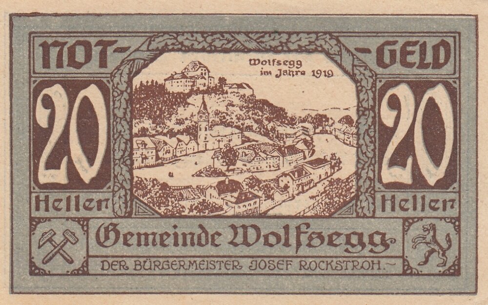 Австрия, Вольфсегг 20 геллеров 1914-1921 гг. (№1)