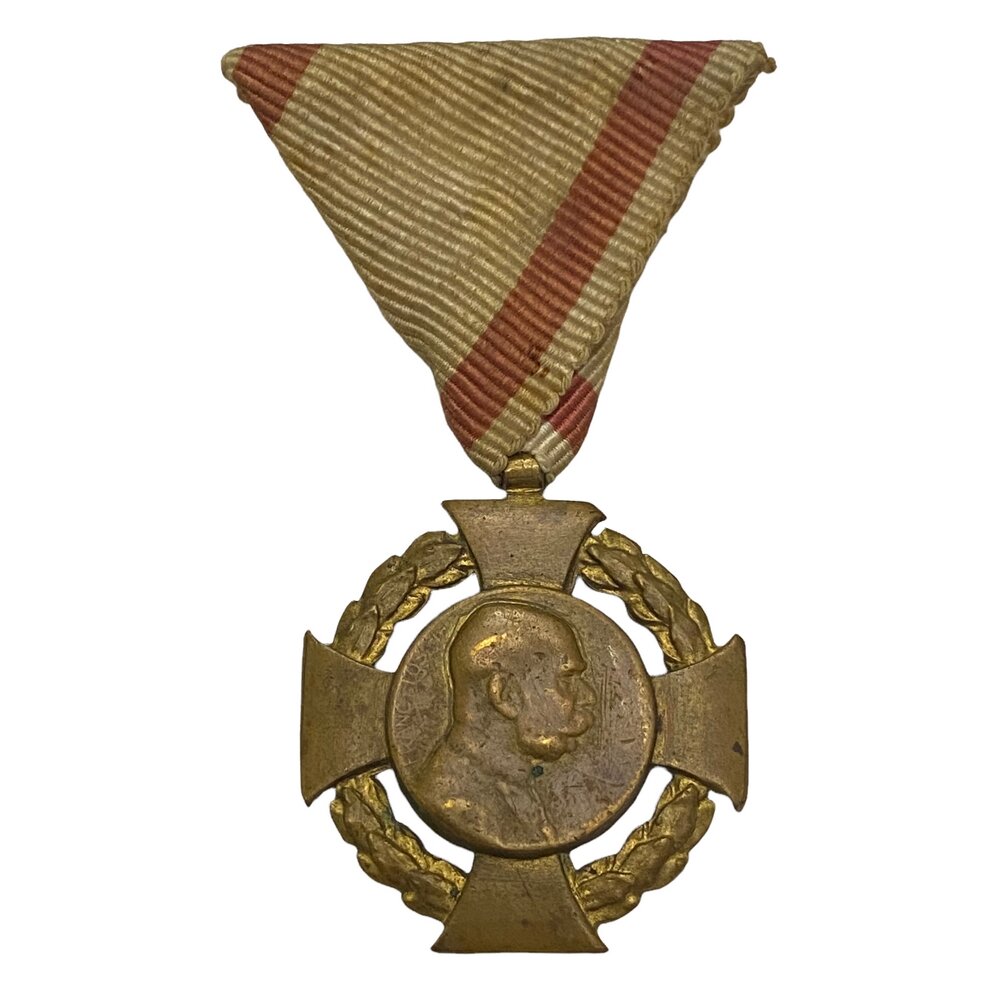 Австро-Венгрия, крест "60 лет правления Франца Иосифа" на военной ленте 1908 г. (2)