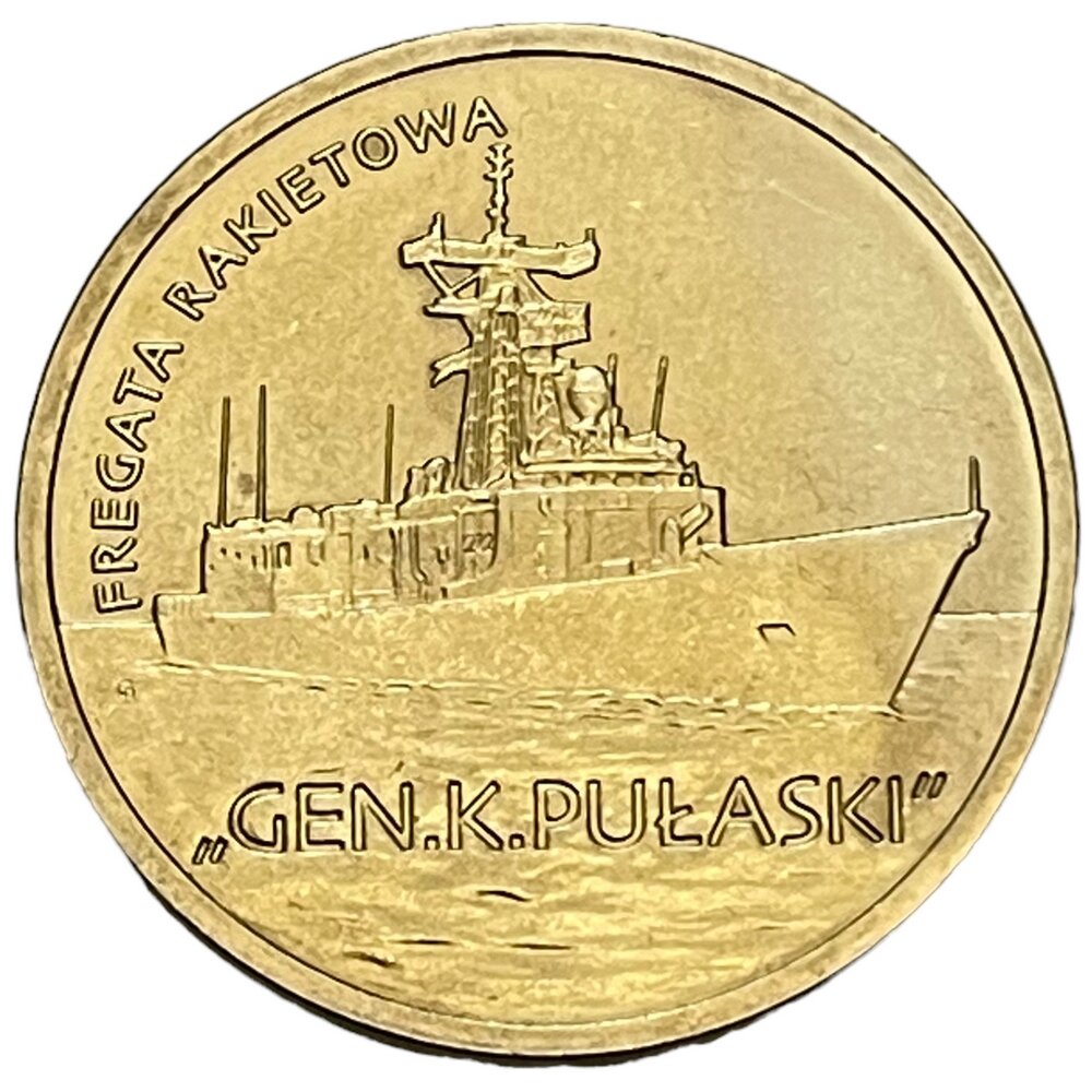 Польша 2 злотых 2013 г. (Польские суда - Ракетный фрегат "Генерал К. Пулаский")