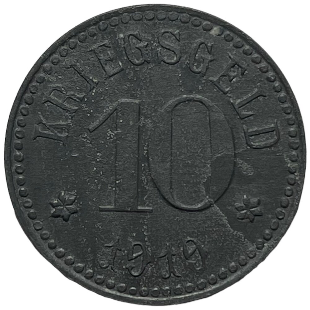 Германия, Веймарская республика, Лор 10 пфеннигов 1919 г. (Лот №5)