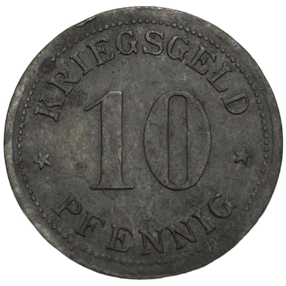 Германия, Верден 10 пфеннигов 1914-1924 гг. (Zn)