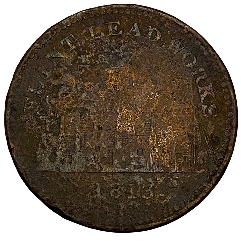 Великобритания токен 1 пенни 1813 г. (Флинтский свинцовый завод) (2)