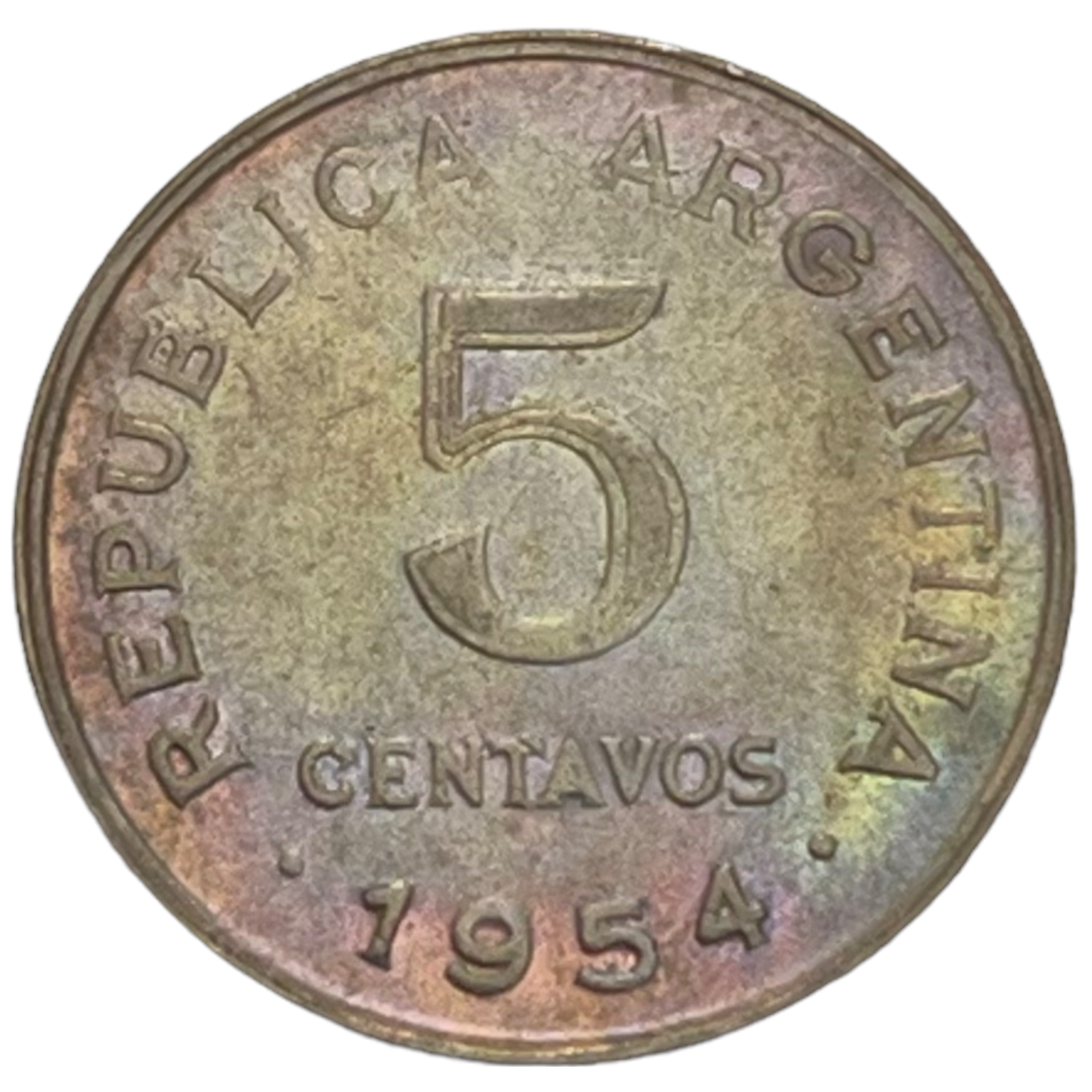 Аргентина 5 сентаво 1954 г.