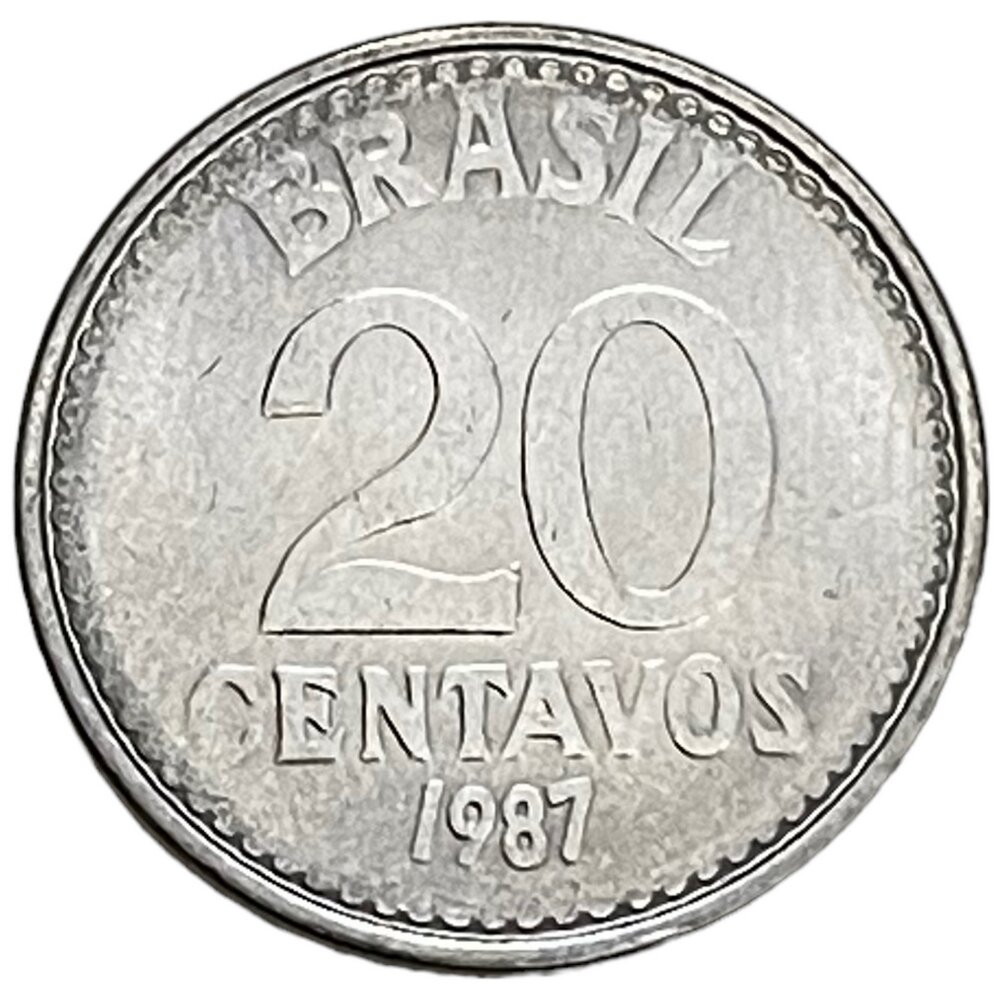 Бразилия 20 сентаво 1987 г.