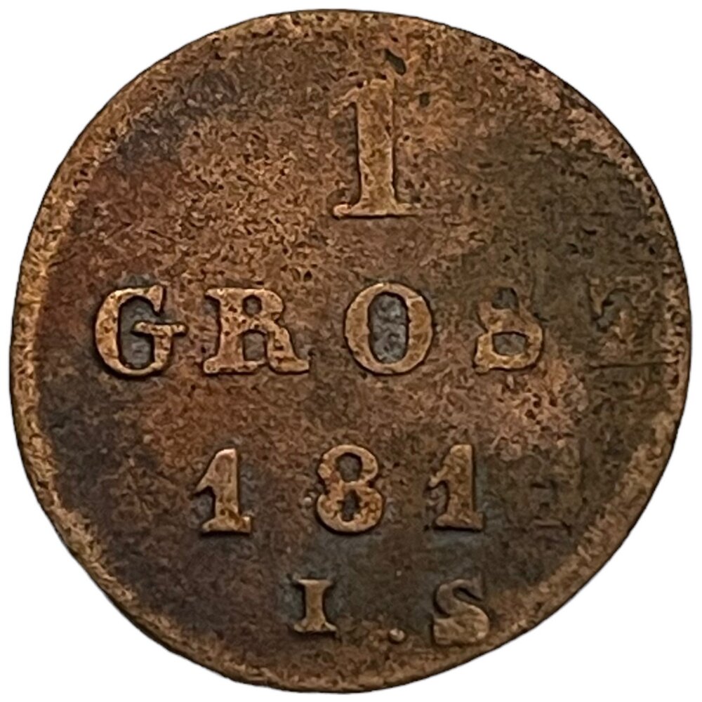Польша, Варшава 1 грош 1811 г. (I.S.)