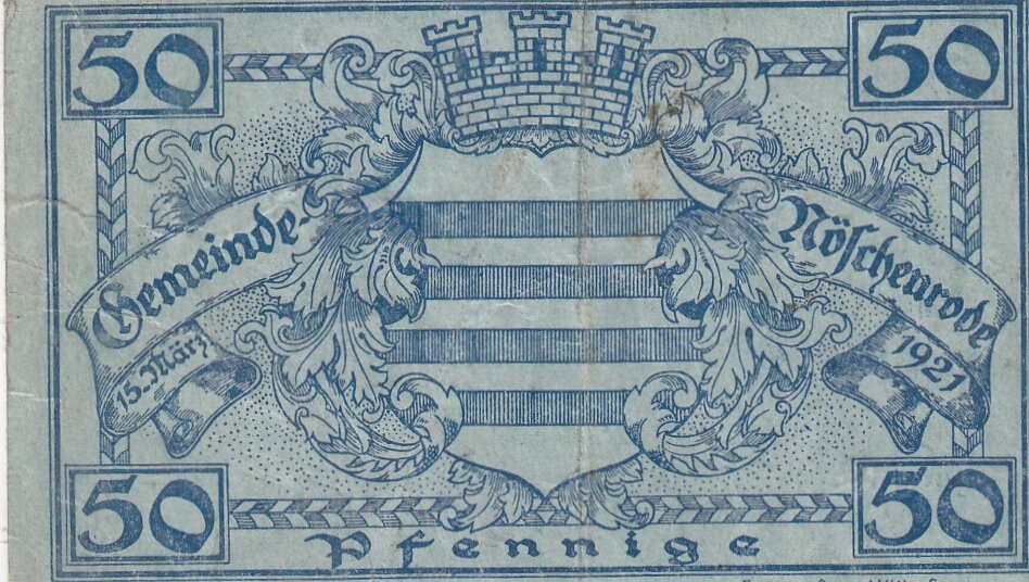Германия (Веймарская Республика) Нёшенроде 50 пфеннигов 1921 г. (Вид 3) (2)