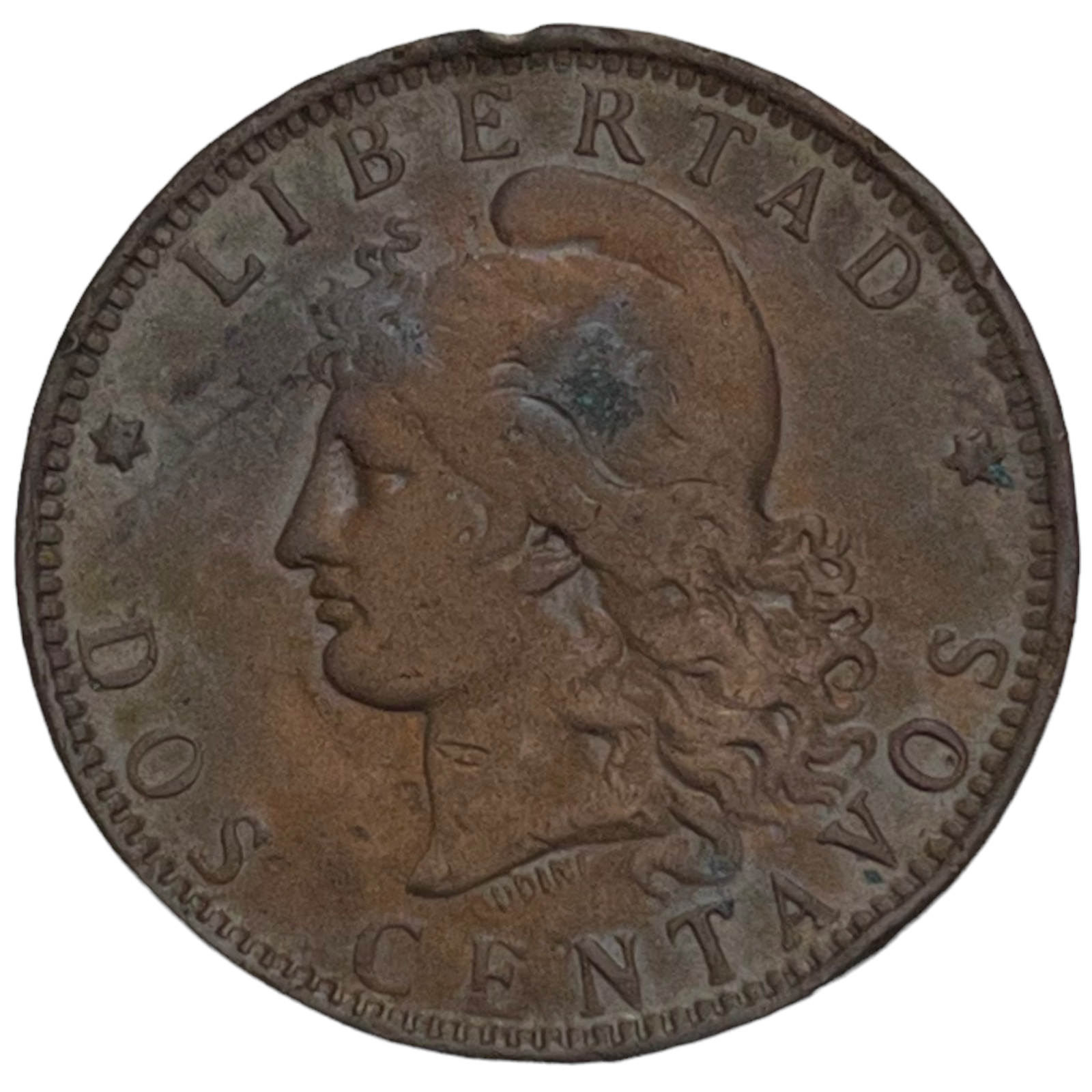 Аргентина 2 сентаво 1892 г.