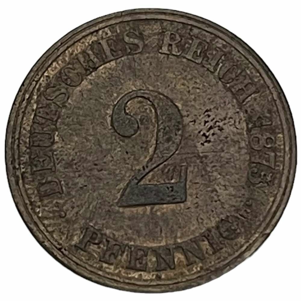 Германская Империя 2 пфеннига 1875 г. (J)