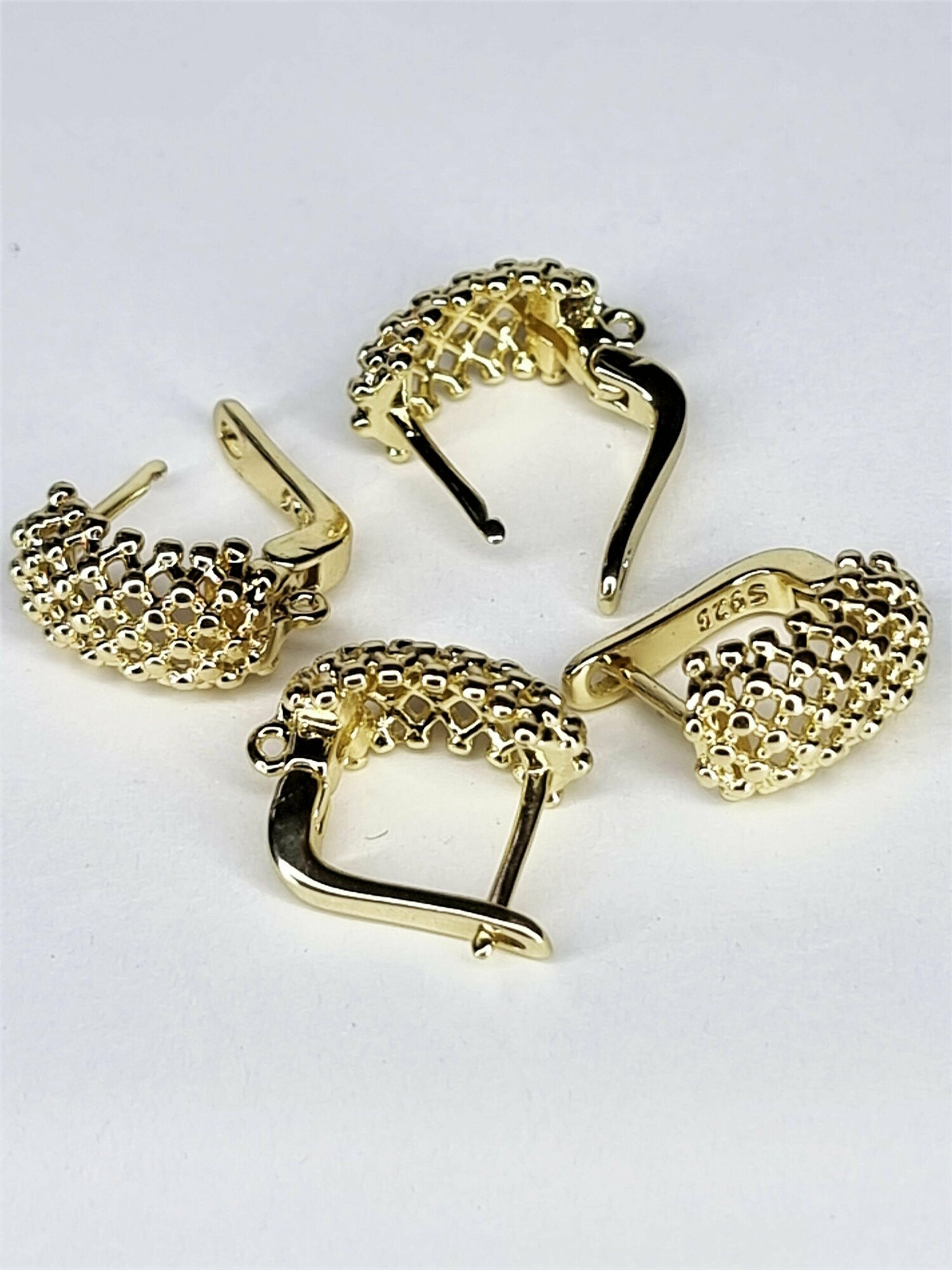 Швензы с английским замком. Сетка Золото. 2пары.