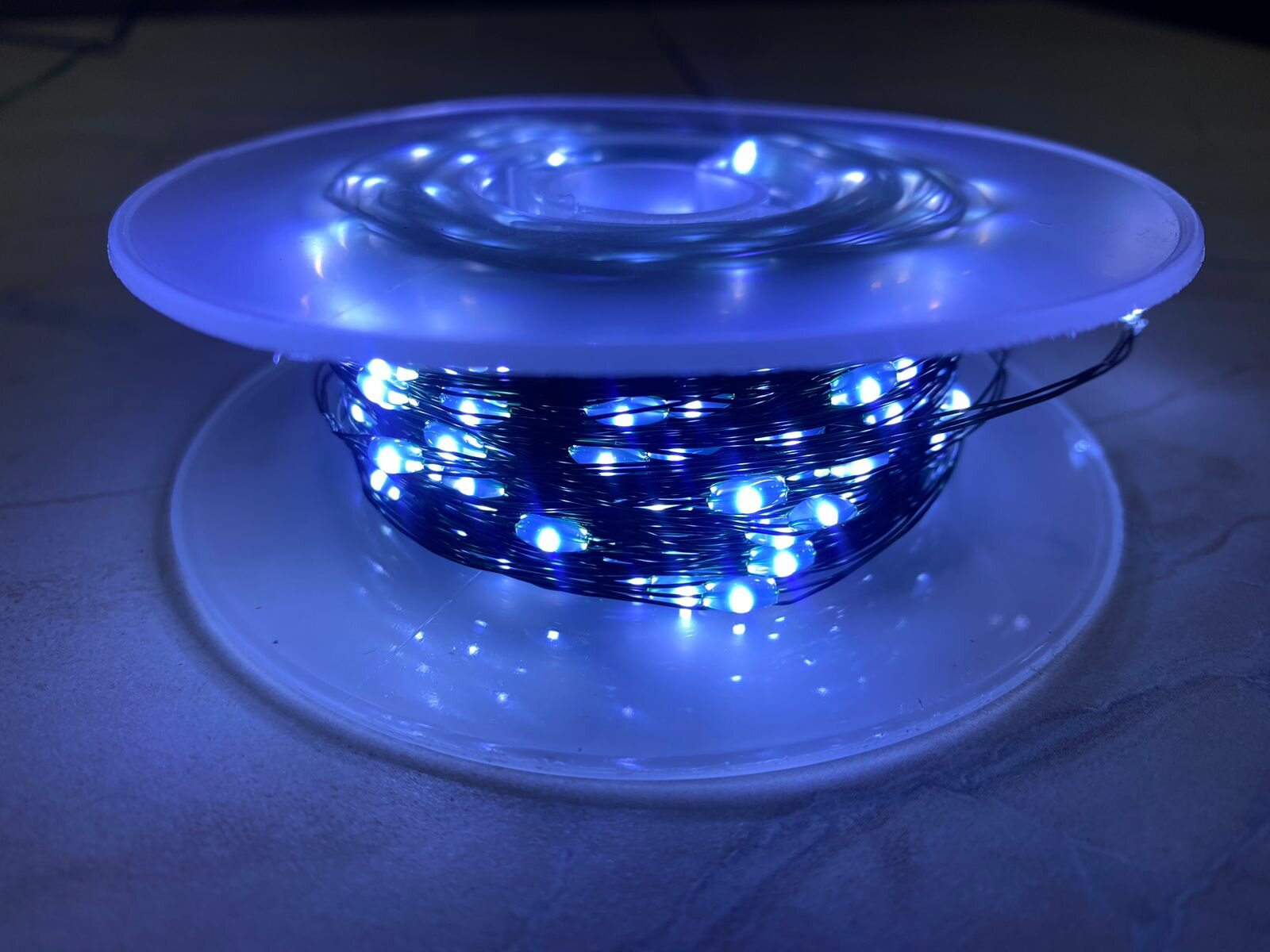 Гирлянда нить-роса интерьерная, 100 метров, цвет холодный белый