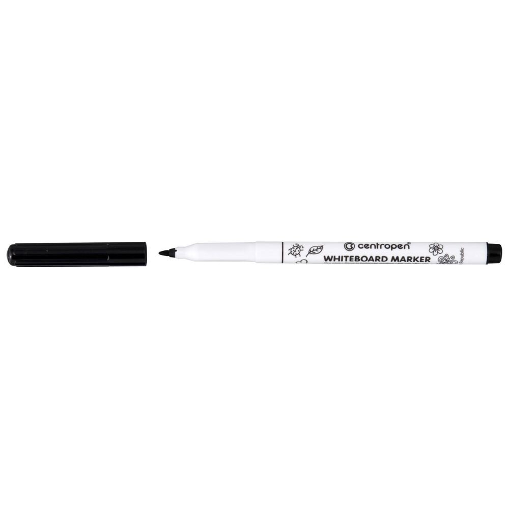 Маркеры Centropen "Whiteboard", 1-2 мм, черный, 12 шт (2507/1)