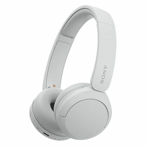 Наушники Sony WH-CH520, Bluetooth, накладные, белый [wh-ch520/w]
