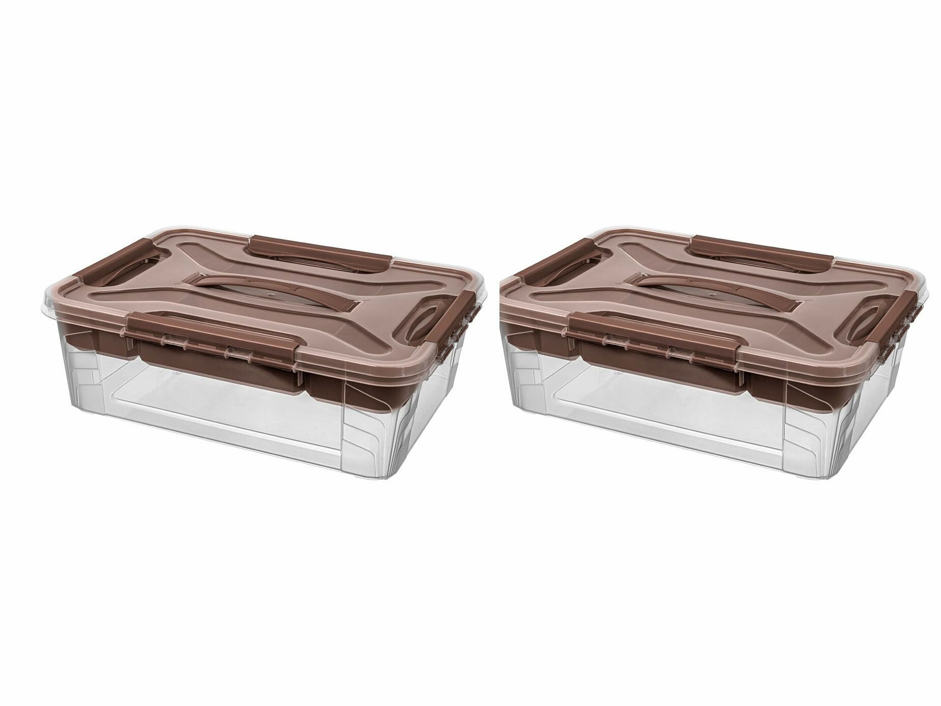 Контейнер для хранения Econova Grand Box (433224314) 390х290х124 мм 10 л с замком и органайзером (2 шт.)