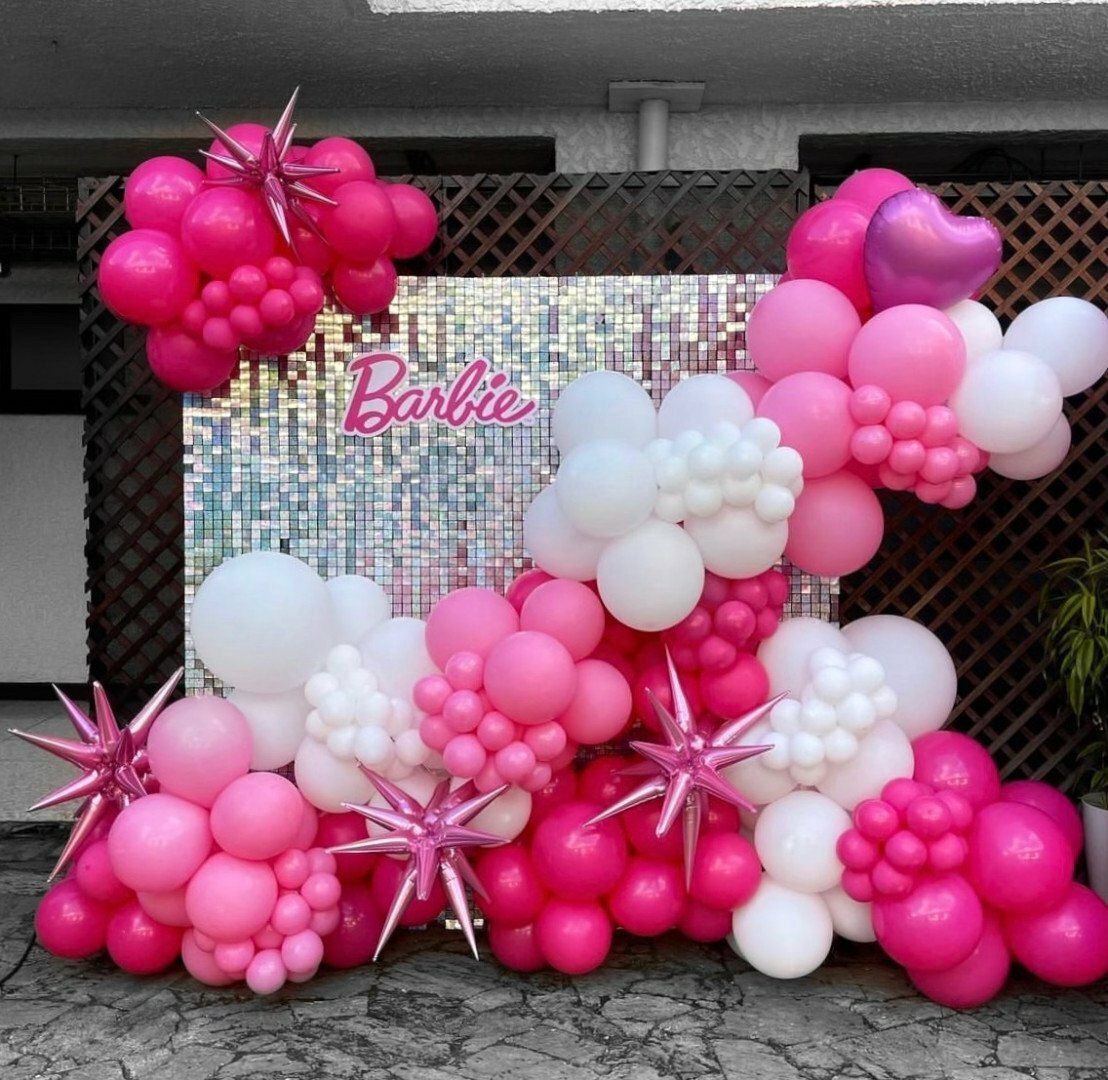 Фотозона из шаров с пайетками