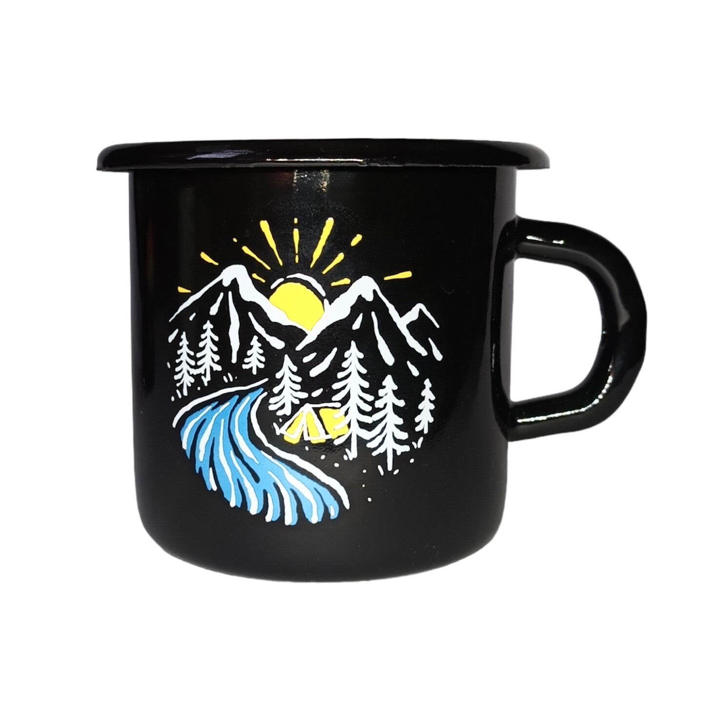 Эмалированная кружка «Travel more less stress», чёрная, 400 мл