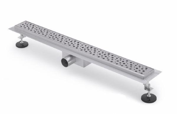 Трап-лоток с горизонтальный .(гидро+сухая защ.) 95см (Решетка кругл. ячейки) TIM