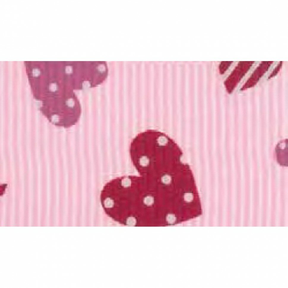 Hemline VR20.142 Лента репсовая на картонной мини-катушке "Сердечки"