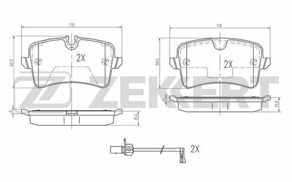 Колодки торм. диск. задн. Audi A4 IV 12-, A5 10-, A6 IV 10-, A6 II 12-, A7 10-, Porsche Macan 14-