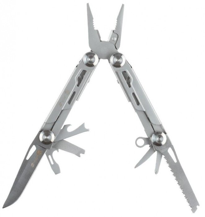 Stinger MT-9540P Мультитул stinger, 104x45 мм, 12 функций, сталь, серебристый, в комплекте нейлоновый чехол