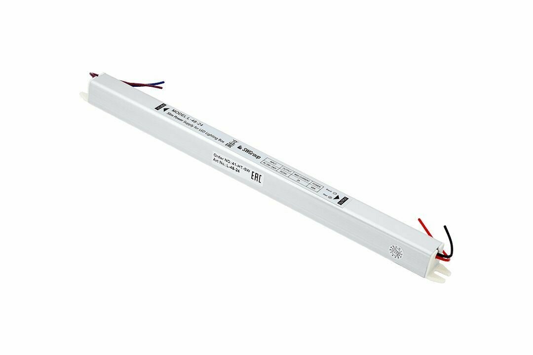 SWG Блок питания ультратонкий светодиодной ленты L-48-24, 48Вт, 24В