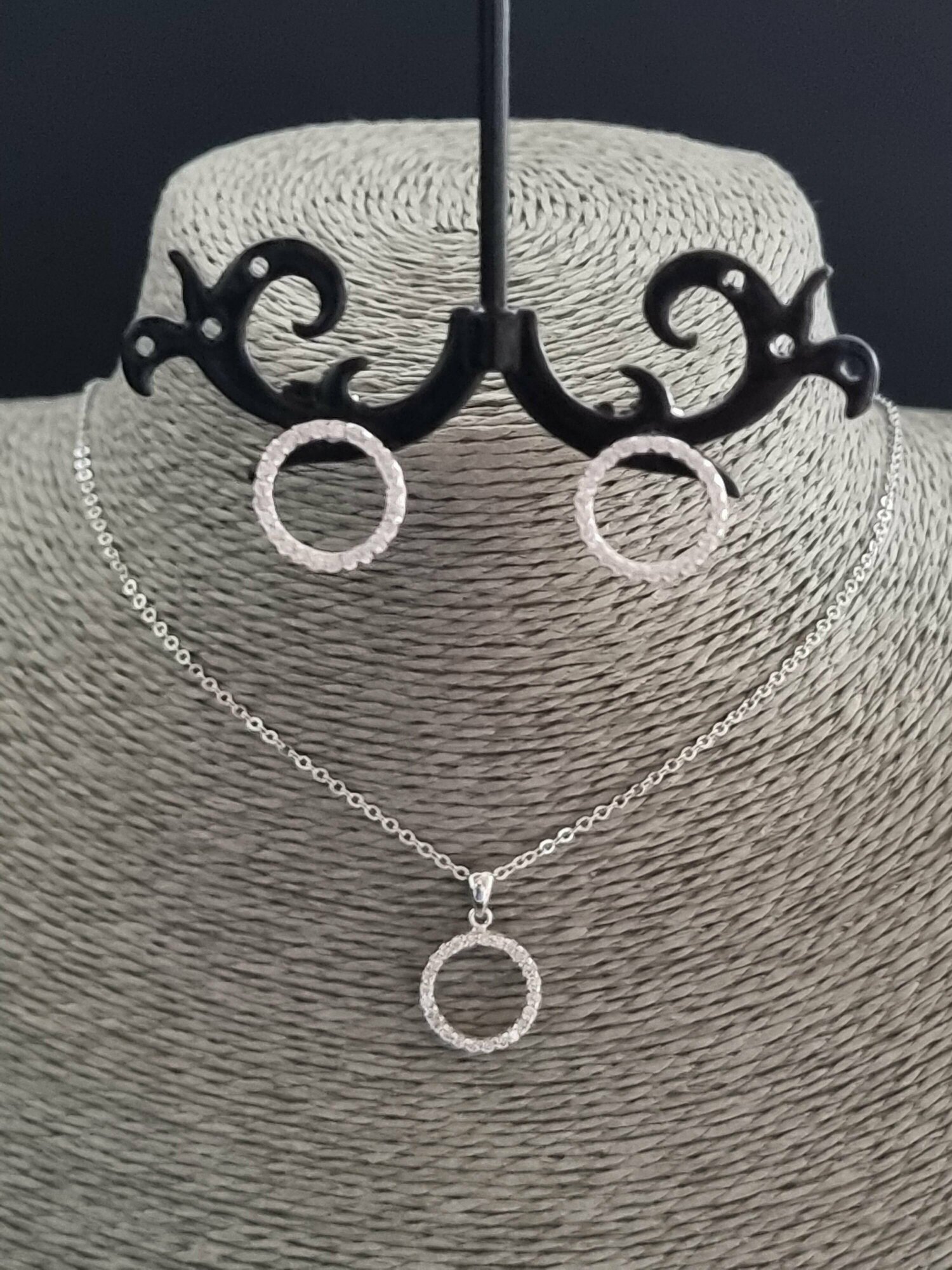 Комплект бижутерии, хрусталь, фианит