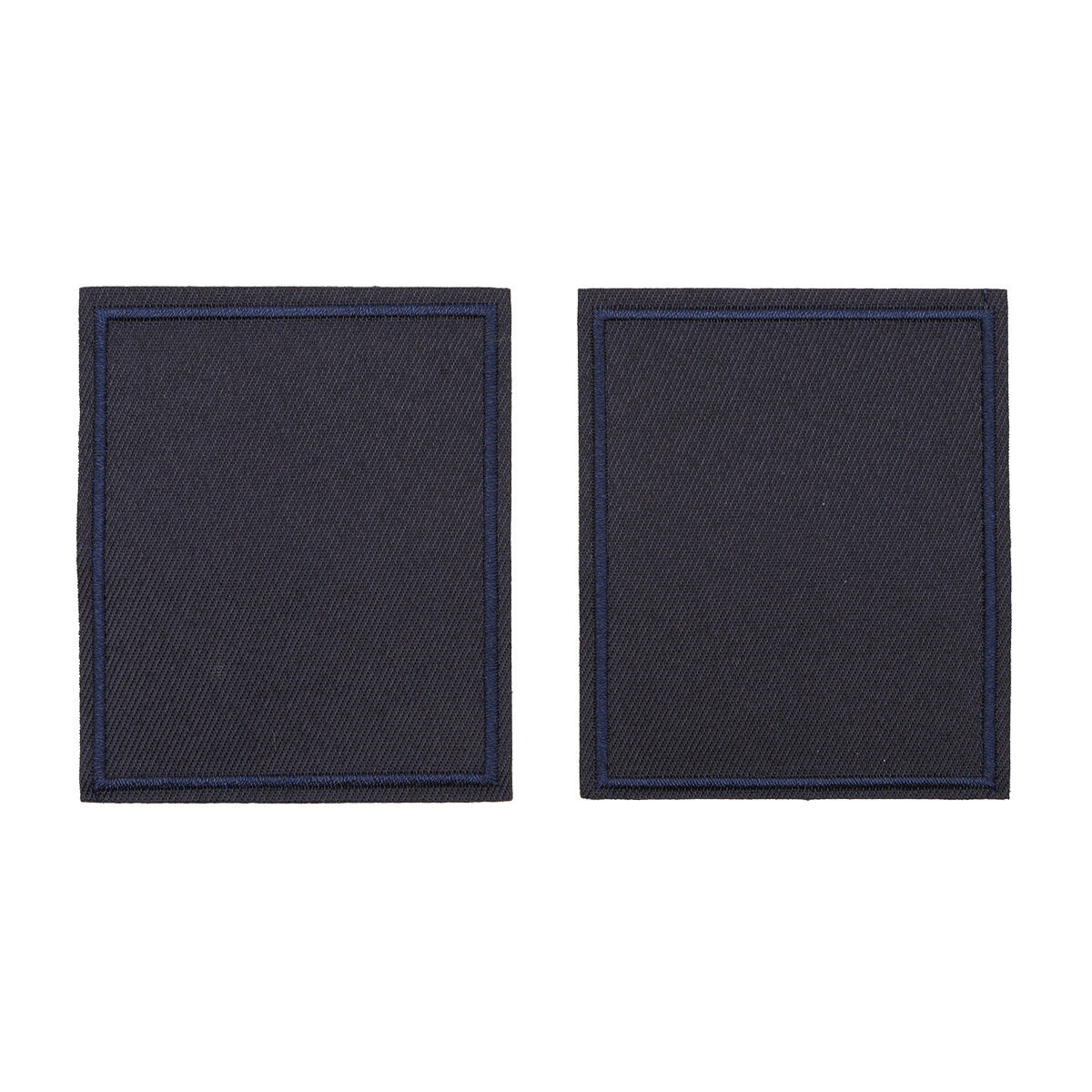 Термоаппликация на одежду, термонаклейка 'Прямоугольник', 2 шт, 6,8*8 см, Айрис (синий)